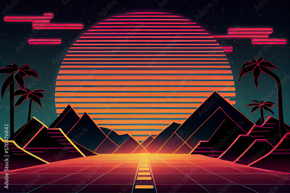 Retro 80s Background Stock Illustration | Adobe Stock