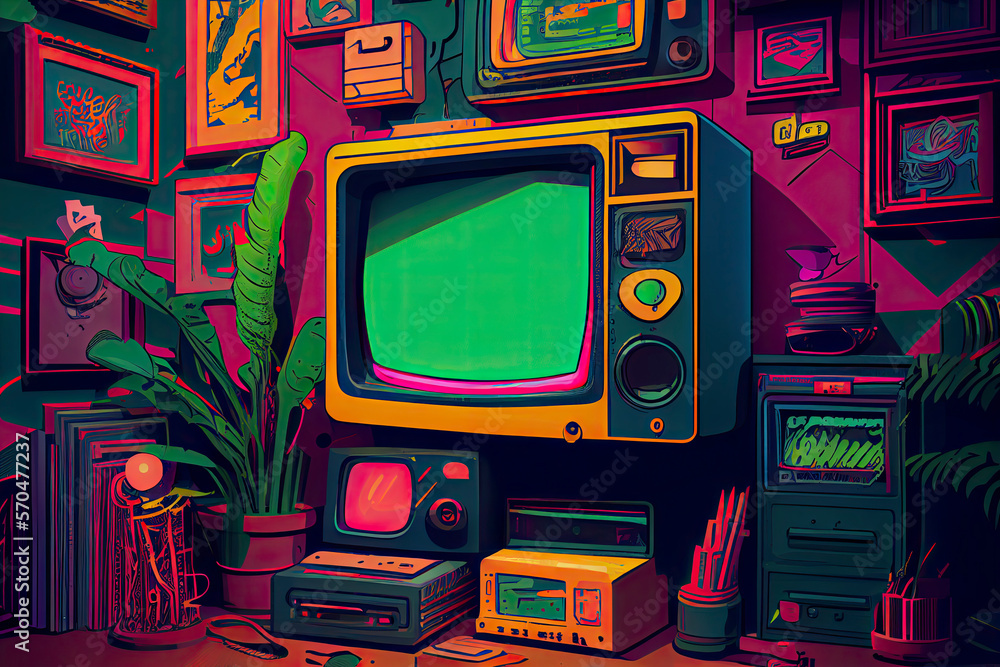 Retro 90s Background Stock Illustration | Adobe Stock