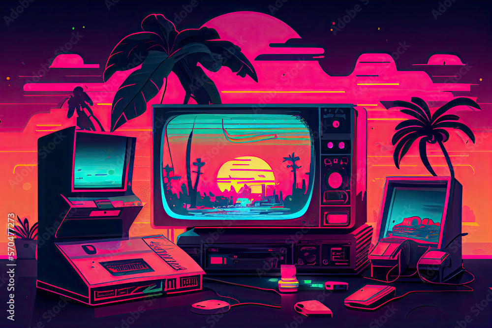 Retro 90s Background Stock Illustration | Adobe Stock