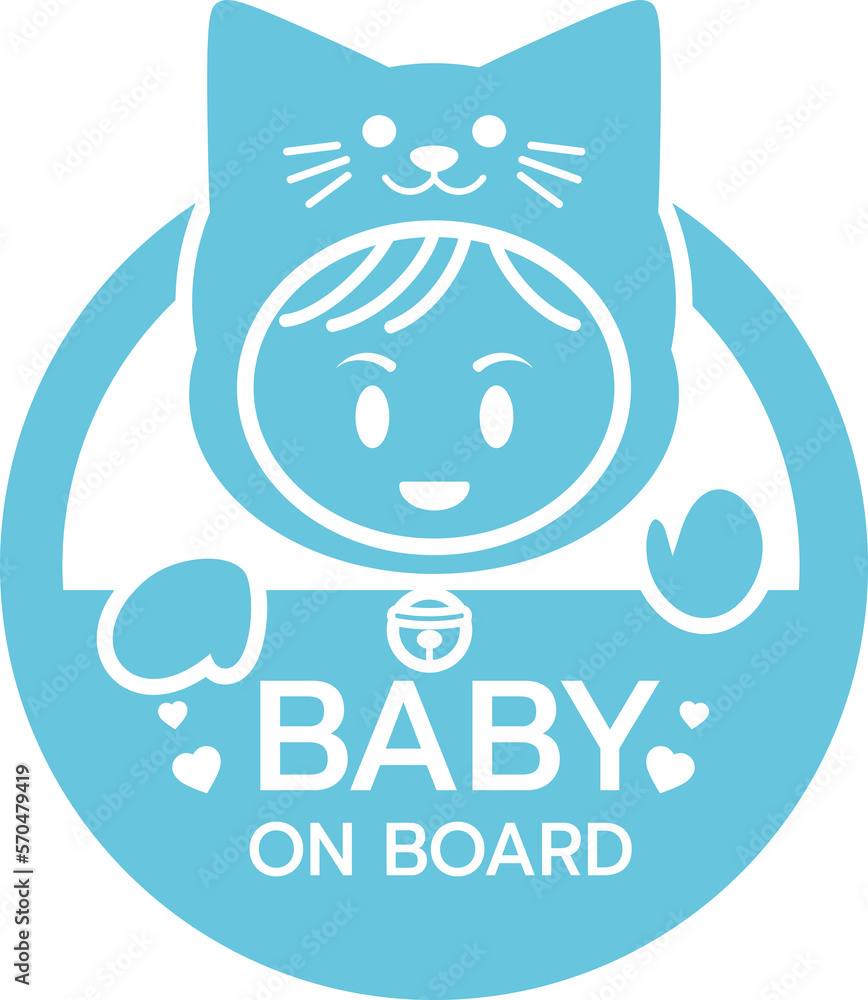 Baby on board sign logo icon Stock Illustration | Adobe Stock