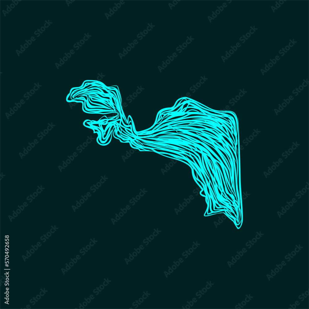 Vetor de map of papua artwork style design do Stock | Adobe Stock