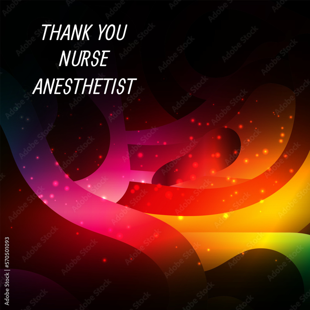 thank you Nurse Anesthetist. Geometric design suitable for greeting ...