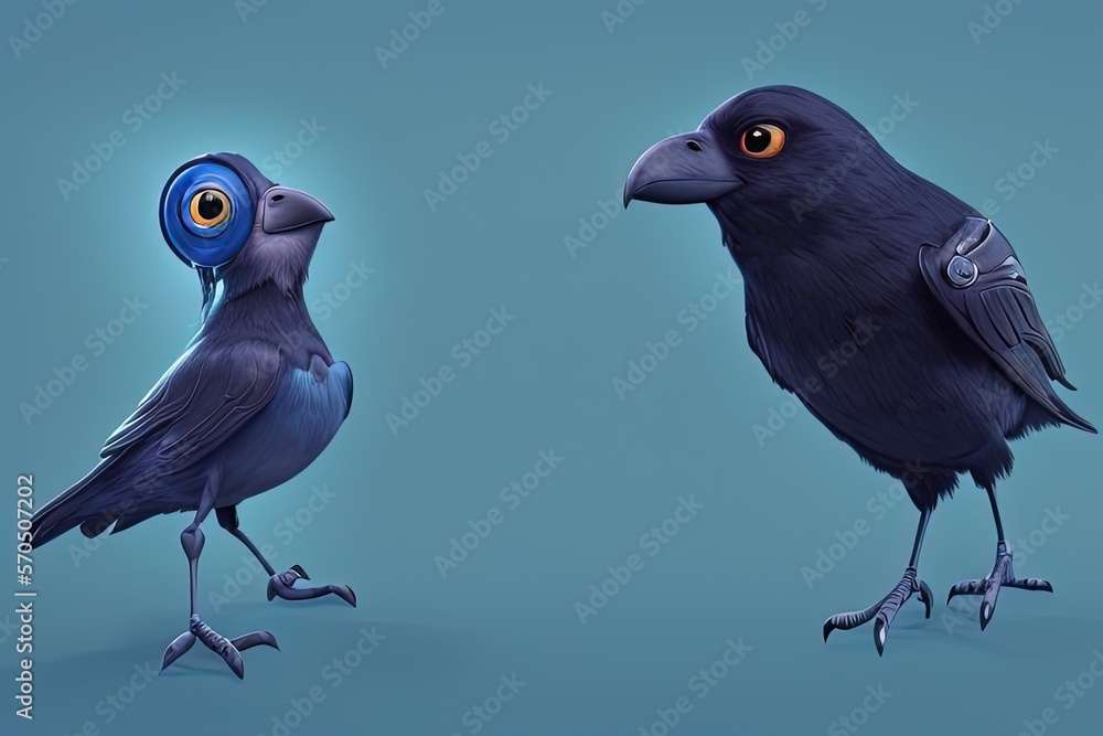 An illustration of a raven bird, symbolizing the impact of ...