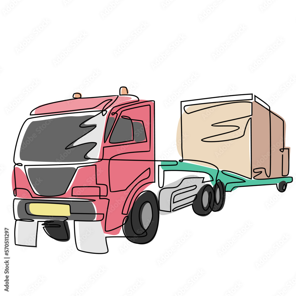 Truck with box equipment package at industrial power plant in ...