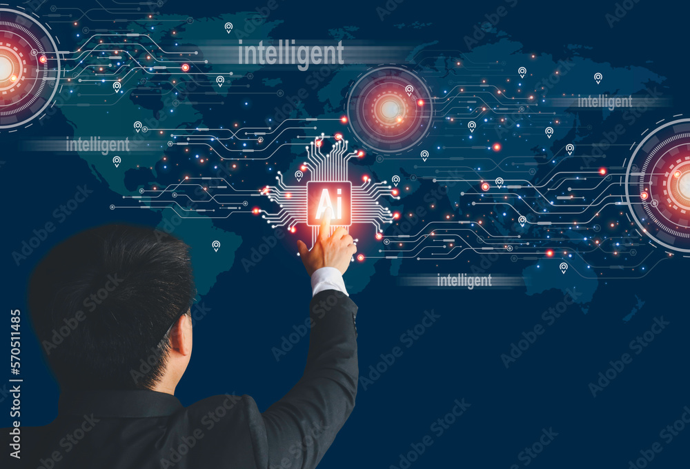 The concept of using AI or artificial intelligence to control and work ...