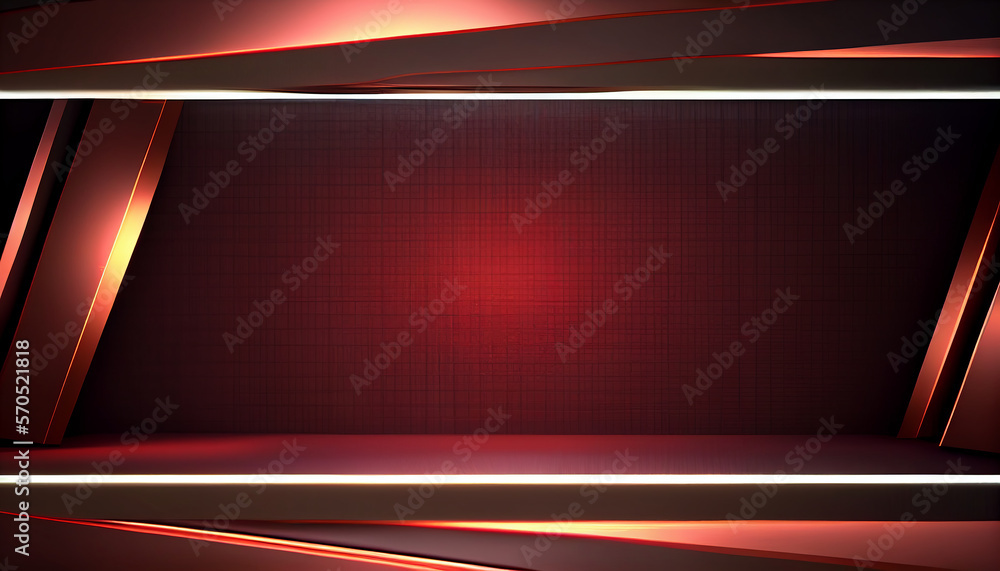 Abstract red, copper, and gold backdrop frame for background wallpaper ...