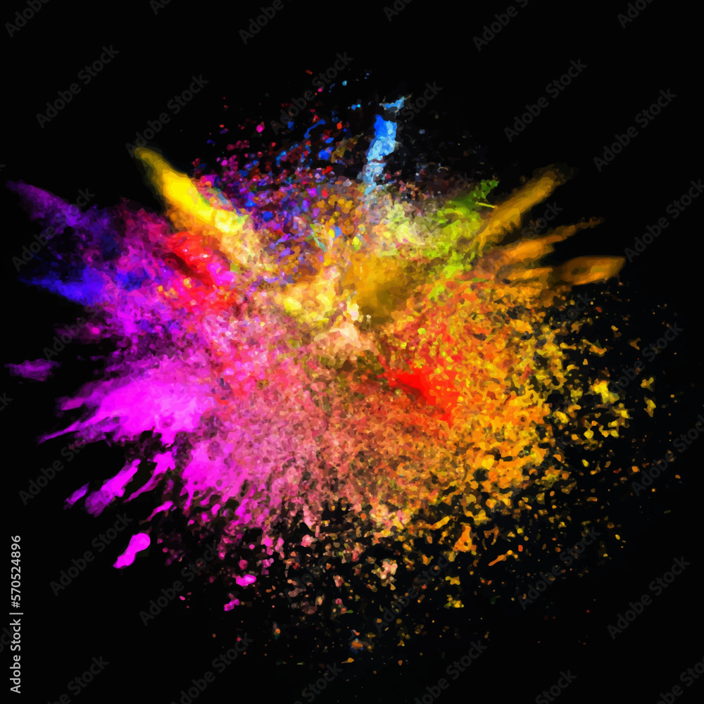 abstract color splash and explosion vector illustration. color splash ...