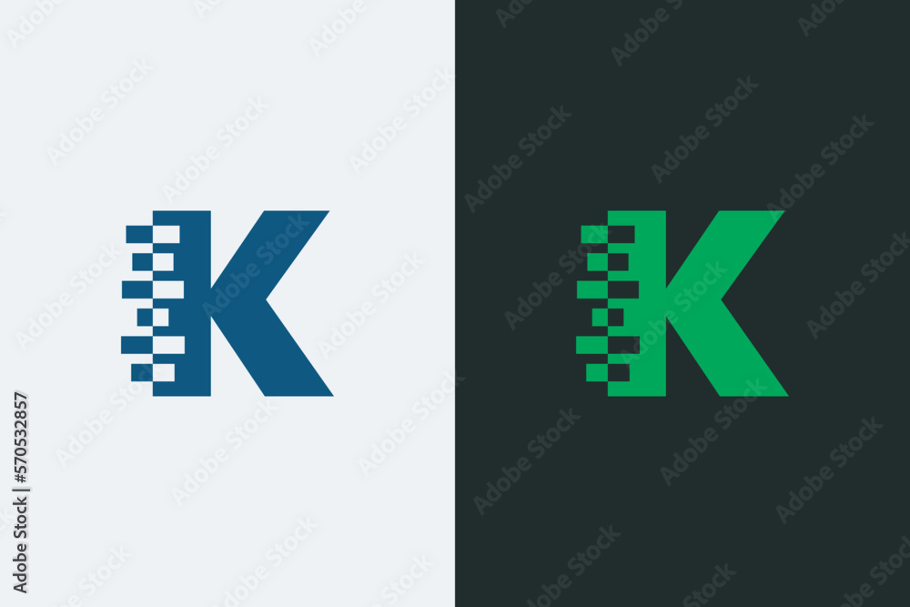 K letter iconic transformation shape vector logo design. Creative brand ...