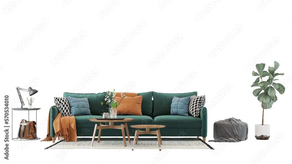 Modern interior furniture. Living room interior house floor template ...