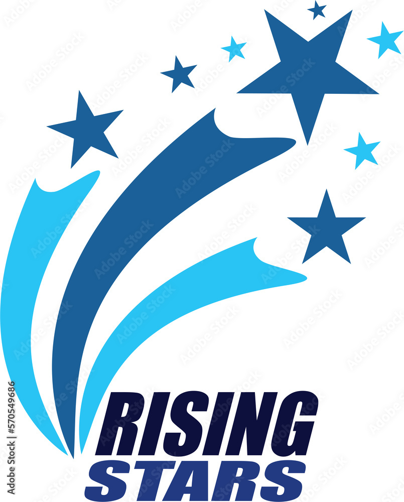 Logo theme the Rising Stars. Options to change the color of the ...