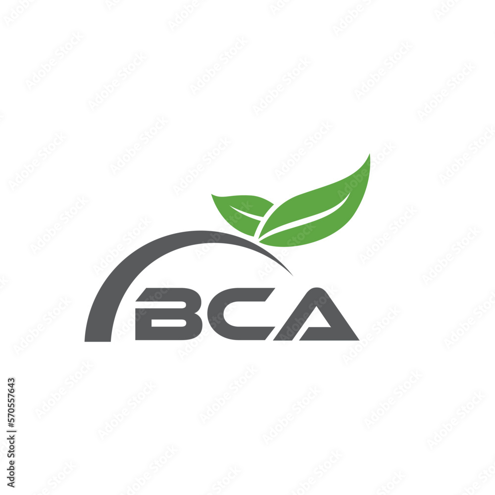 BCA letter nature logo design on white background. BCA creative ...