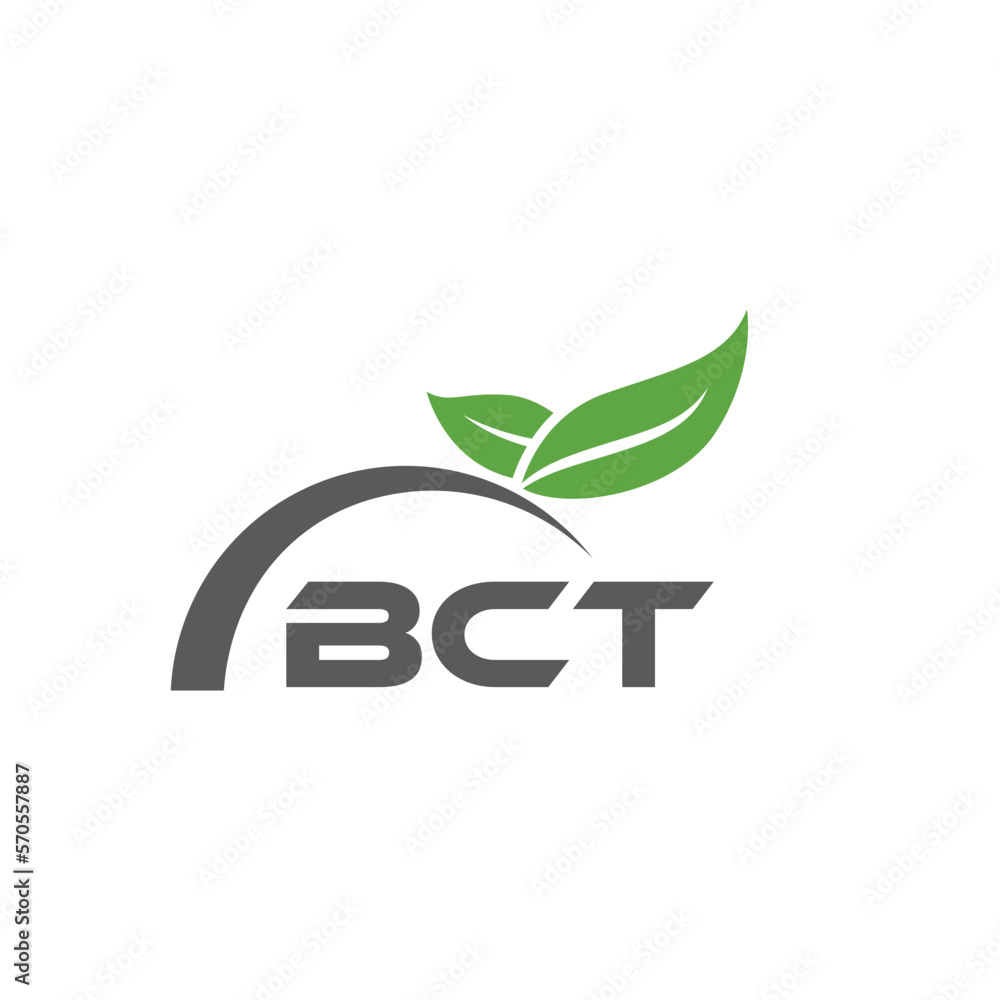 BCT letter nature logo design on white background. BCT creative ...