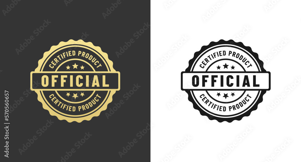 Official Certified Label or Official Certified Stamp vector on White ...
