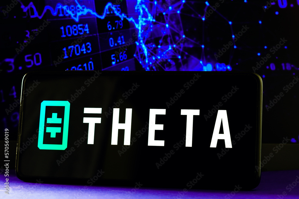 February 10, 2023, Brazil. In this photo illustration the Theta Network ...