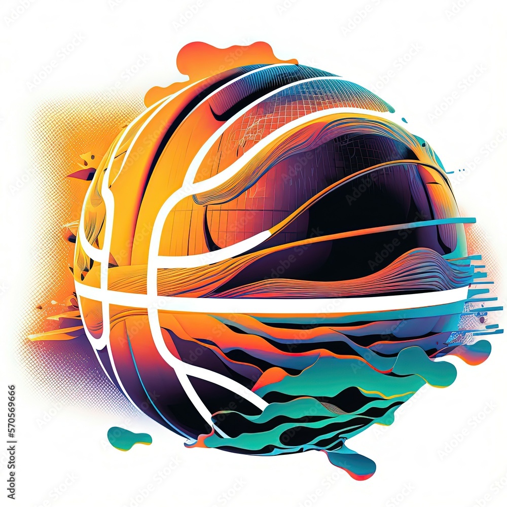 Fun Artistic Basketball T Shirt An Eye-Catching Design for Fans with ...
