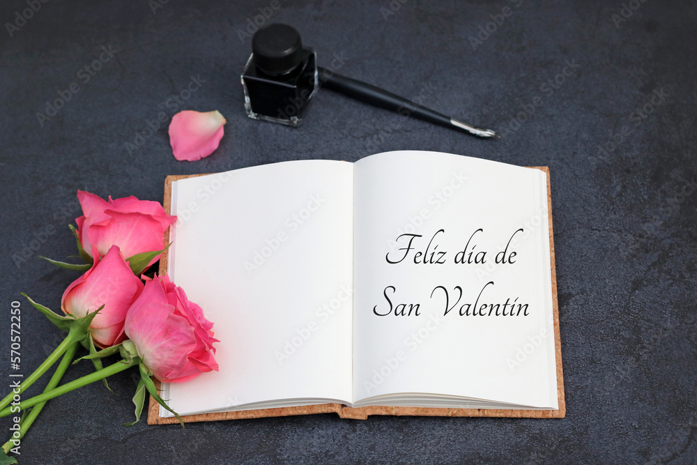 Tarjeta de San Valentín: felicitación por San Valentín escrita en un ...