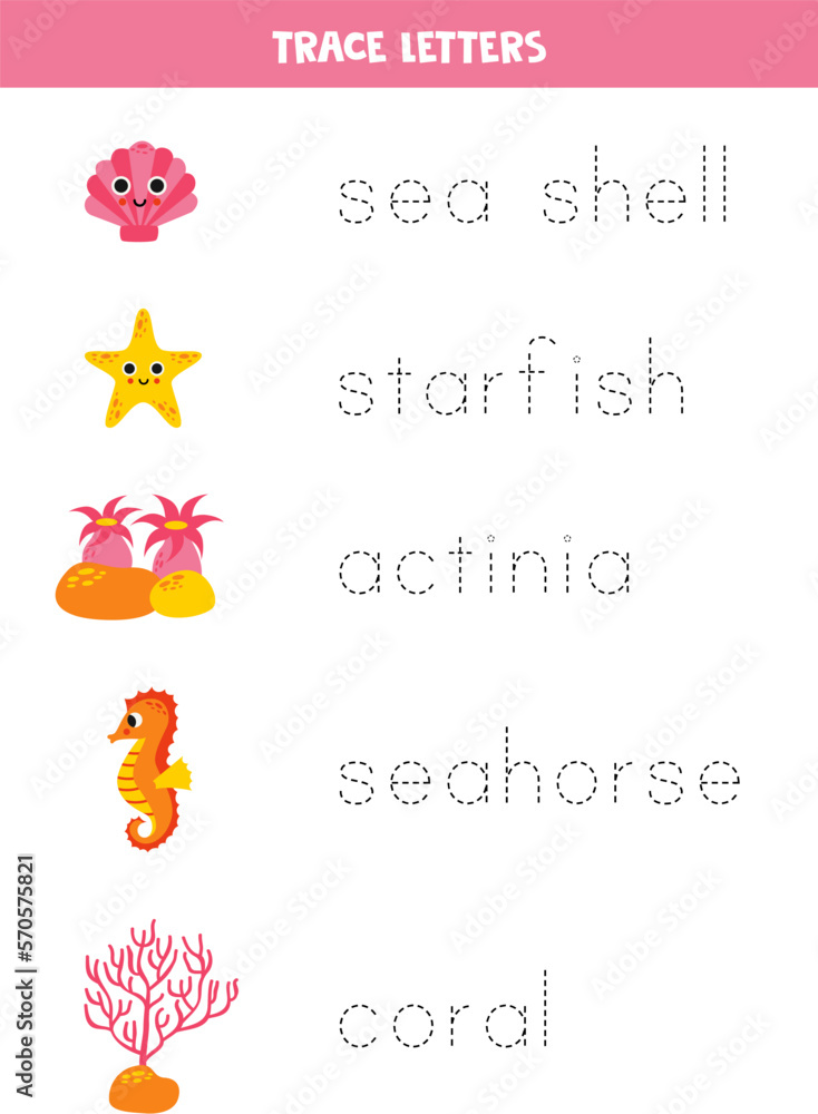 Tracing letters with cute animals. Writing practice. Stock Vector ...