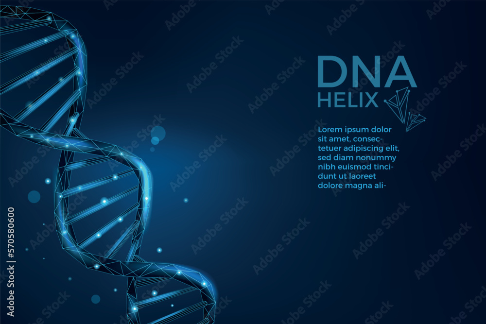 DNA helix. Medicine and biology research. Science background ...