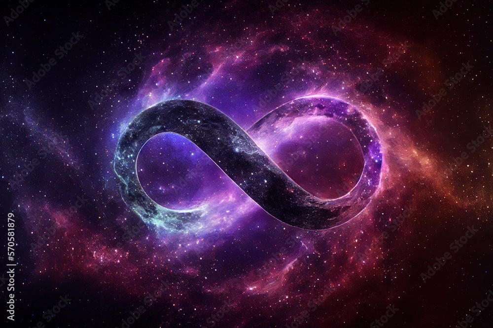 Infinity symbol made of stars and galaxy, representing eternity of ...