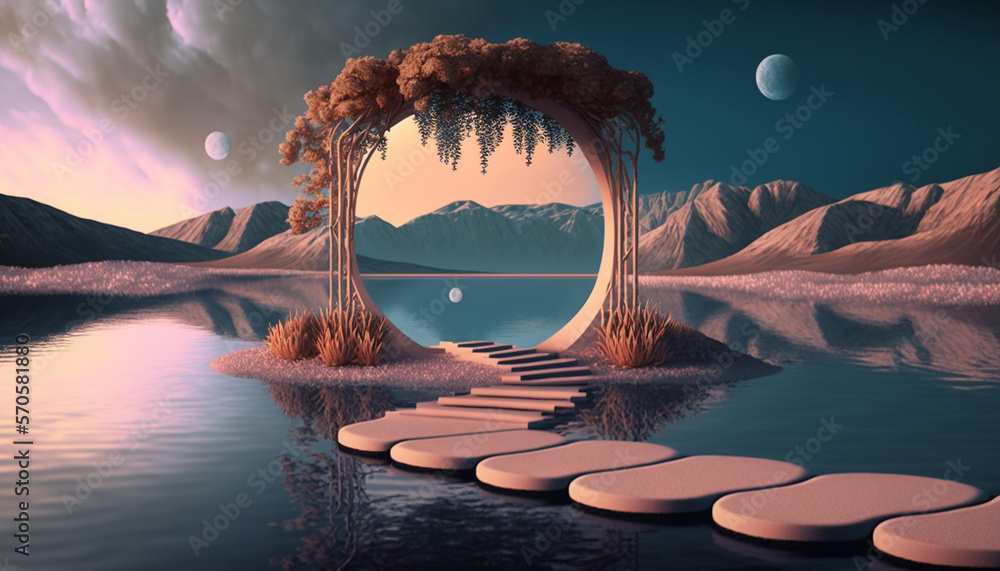 Surreal and Photo Realistic Pastel Landscapes of Dream-like settings ...