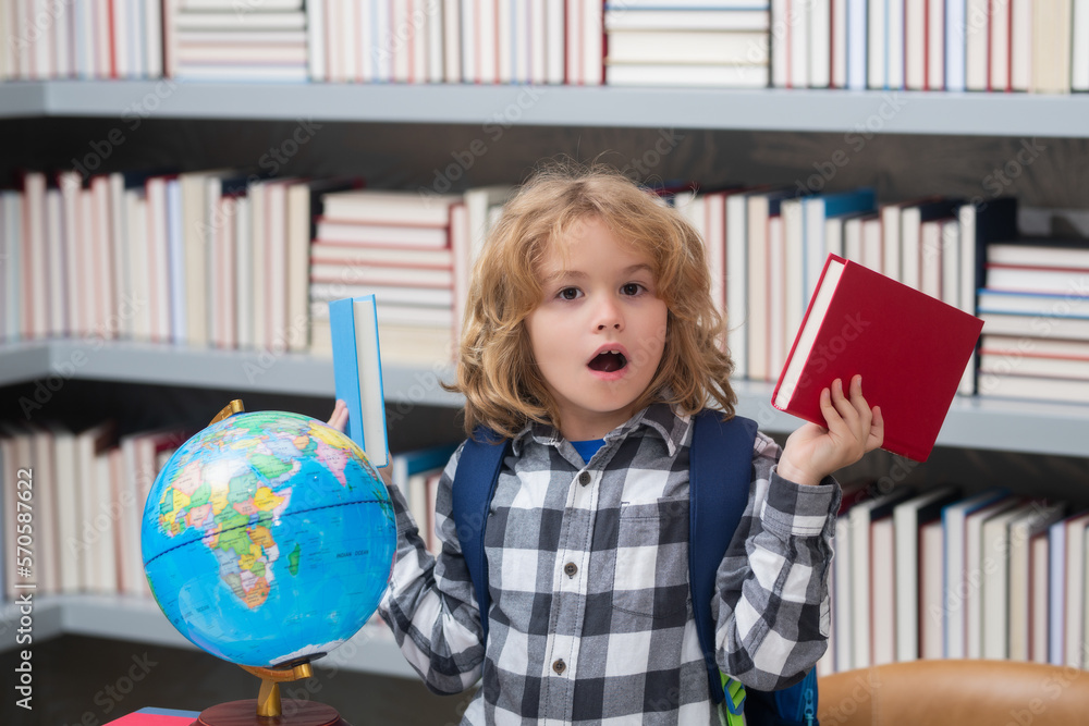 School child student learning in class, study english language at ...