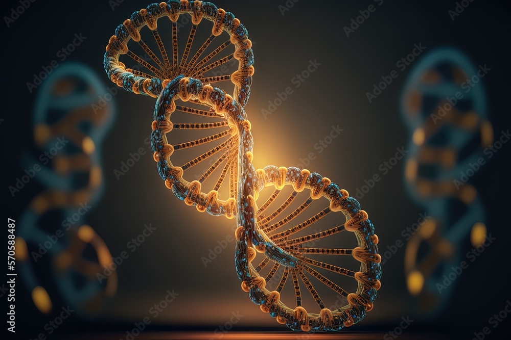 Image showing the structure of the DNA molecule up close as a metaphor ...