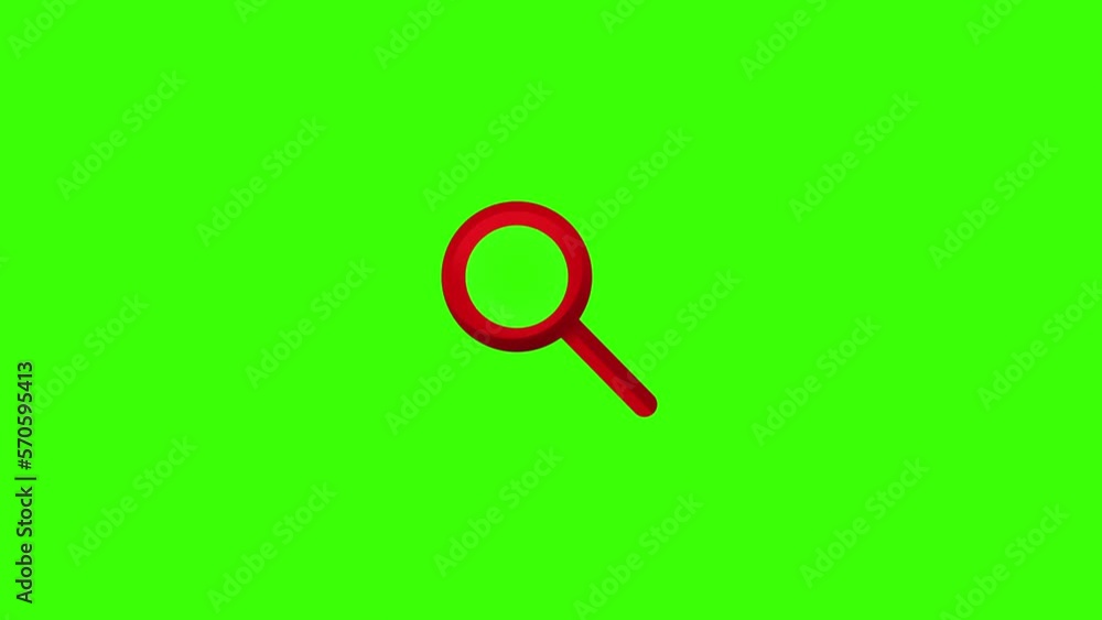 4K Animated Magnifying Glass Icon with Green Screen for Keyed ...