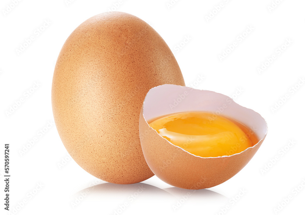 egg and close up of egg shell isolated. PNG transparency Stock Photo ...