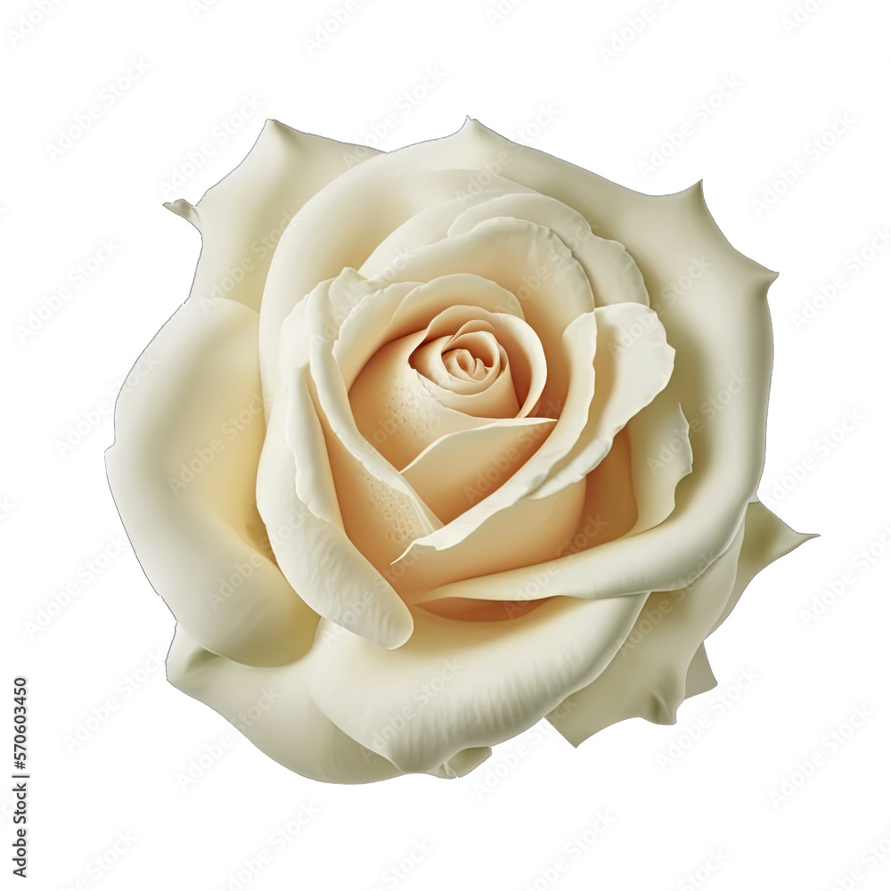 White rose isolated on transparent background. Beautiful white rose ...