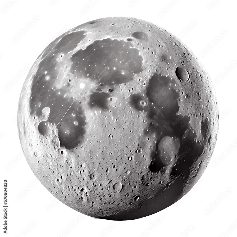 moon for decoration project Transparent background. generative AI Stock ...