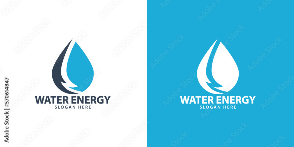 water energy logo simple design vector eps Stock Vector | Adobe Stock