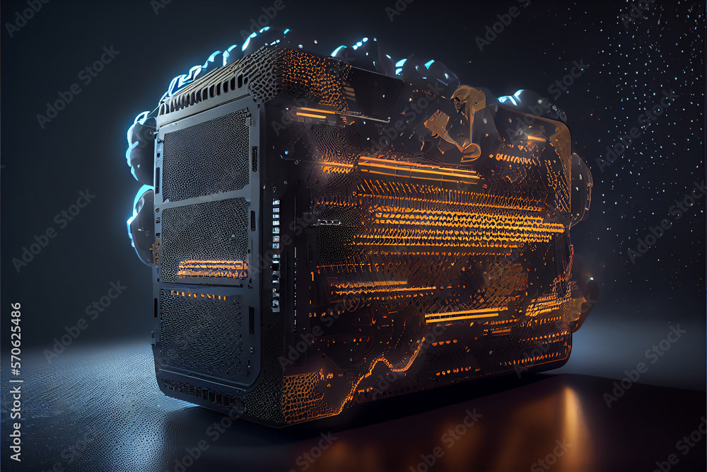 Server Farm Cloud big data server computer technology concept . Data ...