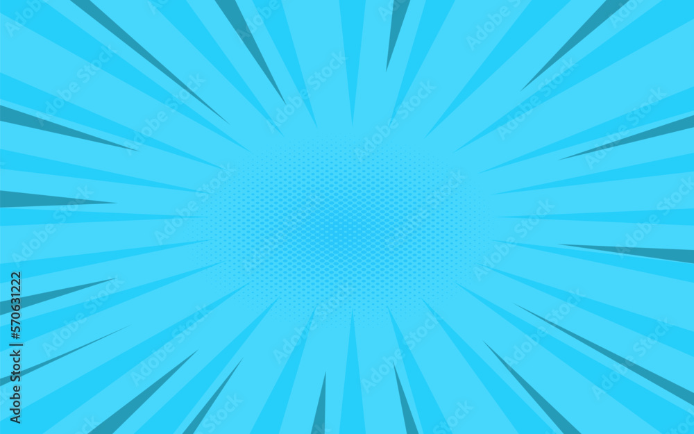 Vector blue comic style background Stock Vector | Adobe Stock