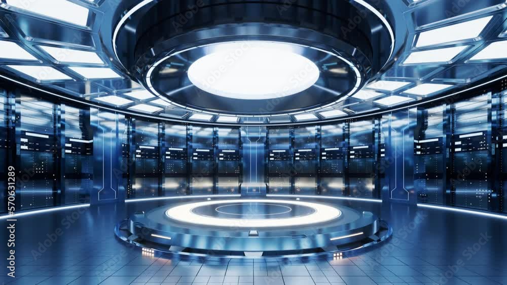 Sever racks and data center, big data and cloud computing concept, 3d ...