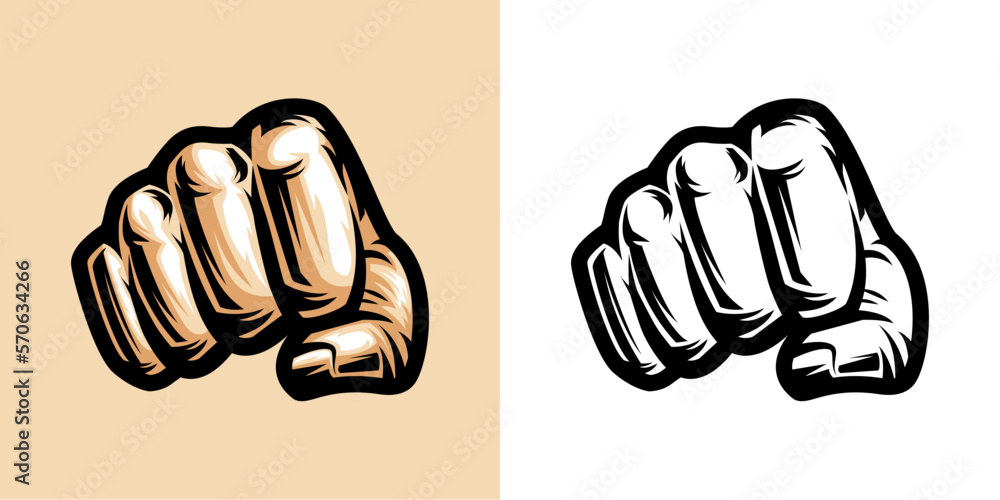 hand punch Stock Vector | Adobe Stock