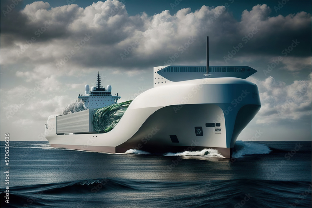 The future of shipping electric boats and sail-powered, concept of ...