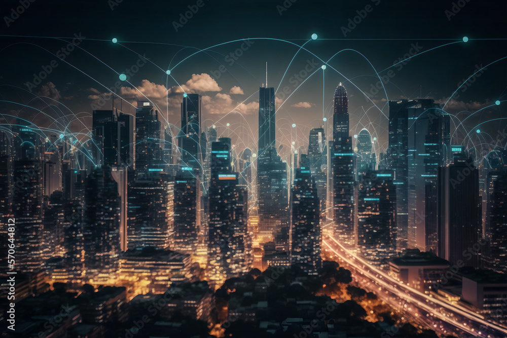 Experience a futuristic city where technology and communication ...