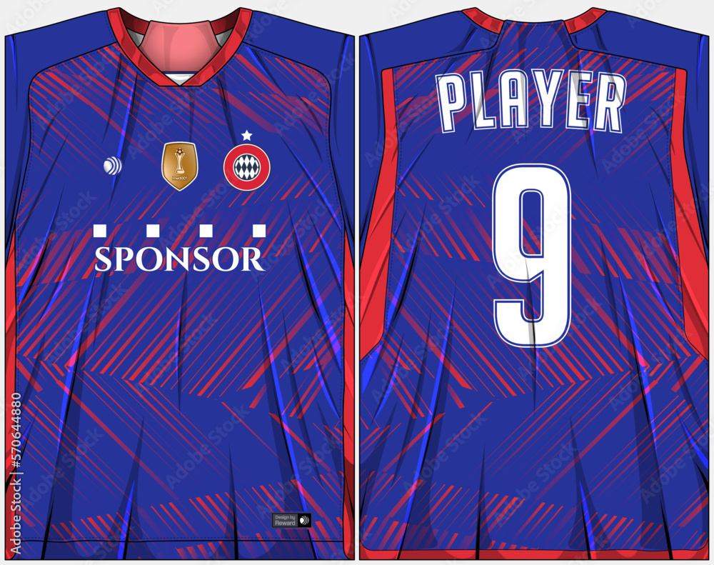Sports shirt design ready to print - Football shirt for sublimation ...