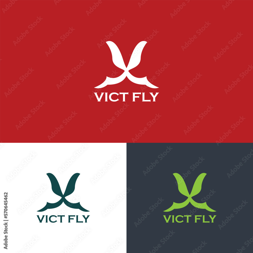 Bird Abstract & Letter V Logo design. Abstract logo fully editable ...