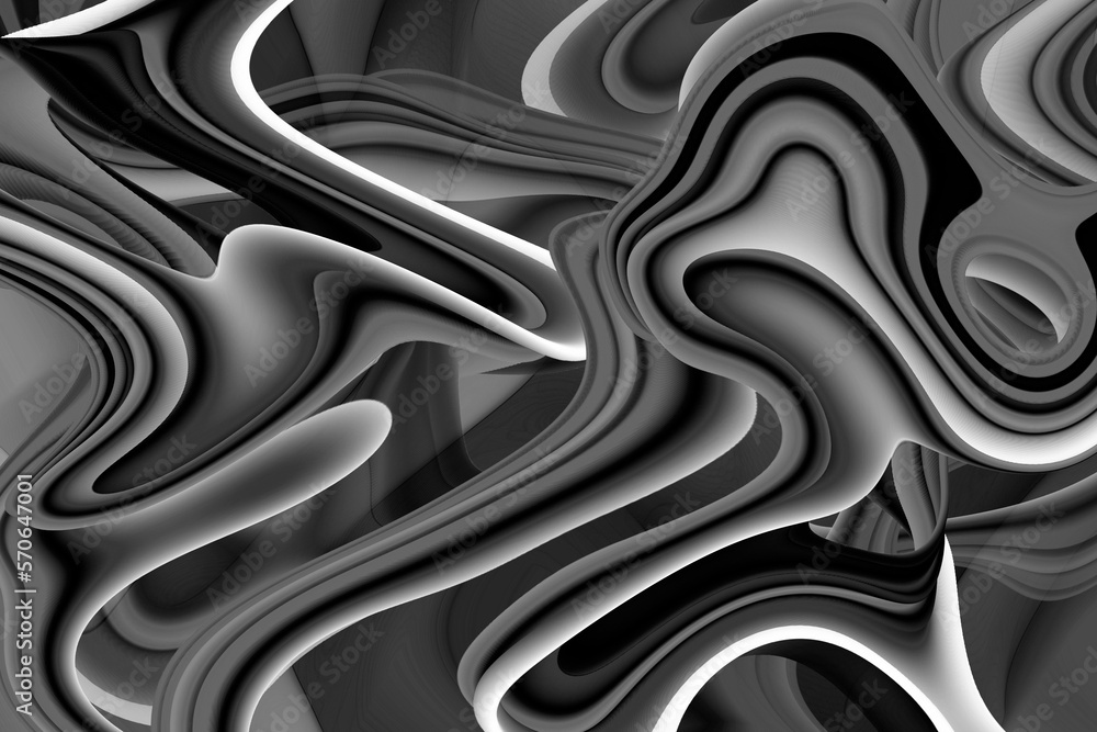 Abstract modern flow monochrome fluid free distorted dynamic flowing ...