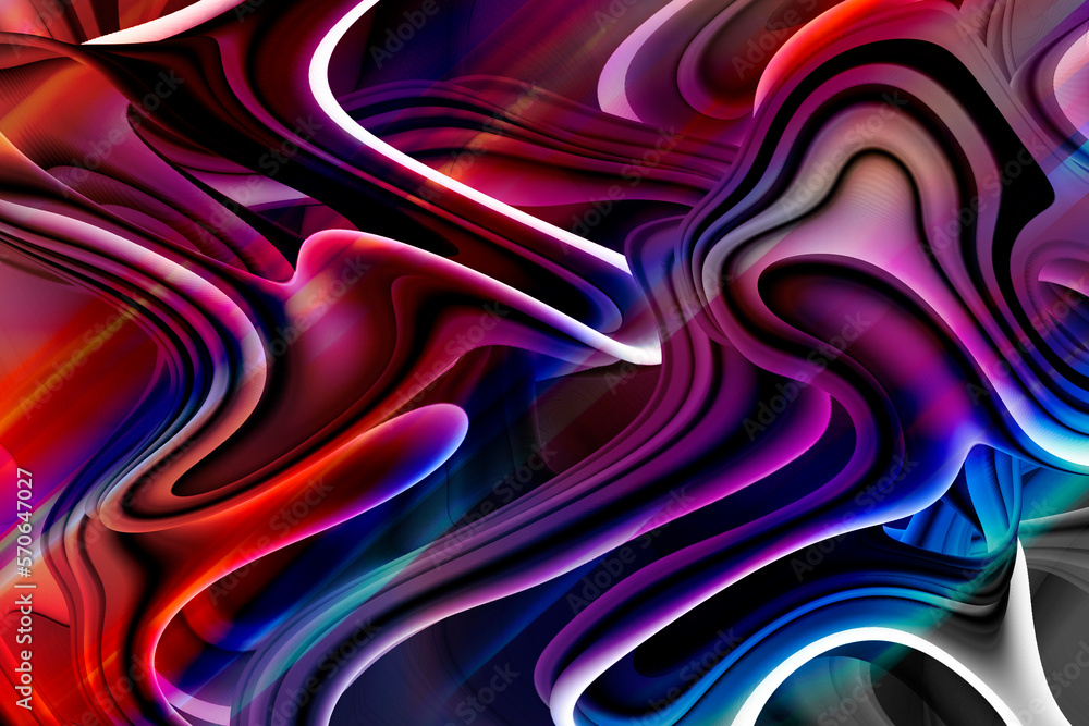 Abstract modern flow multicolour fluid free distorted dynamic flowing ...