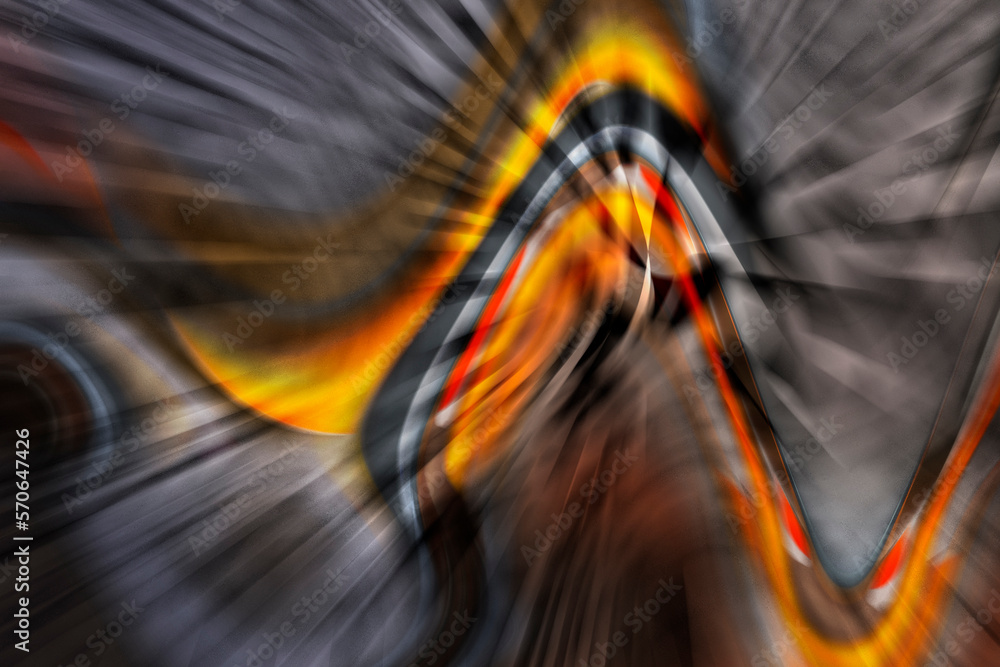 Abstract modern flow monochrome fluid free distorted dynamic flowing ...