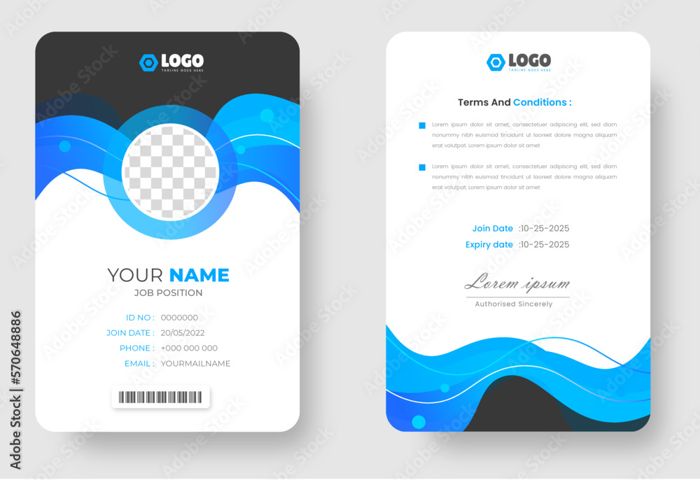 Modern and clean business id card template. professional id card design ...