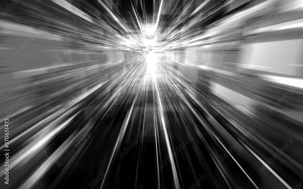 abstract monochrome grey speed light tunnel hope speed time travel ...