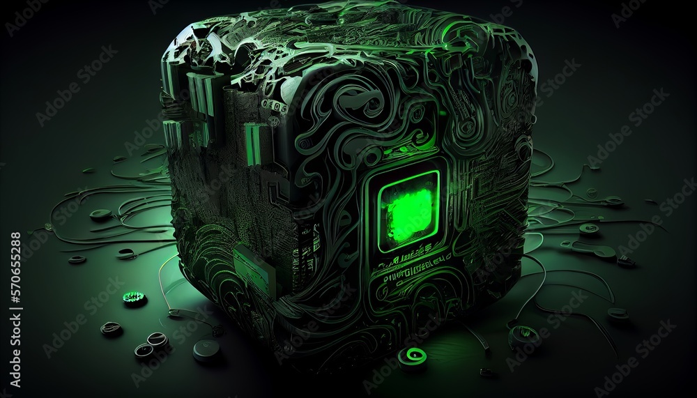 Code Streams: A Visual Journey Through The Green-Lit Cybernetic World ...