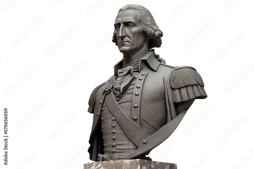 statue of George Washington ,isolated on white background , Generative ...