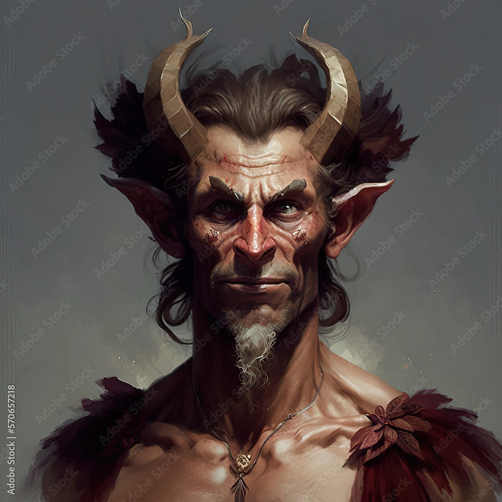 satyr character portrait, rpg, fantasy avatar and token, generative ai ...