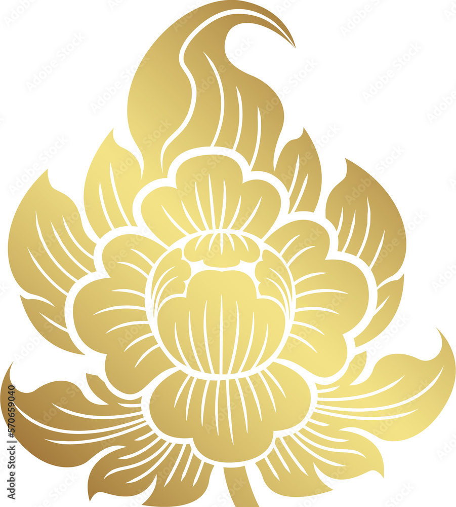 lotus art and flower style asian art luxury buddhism temple element and ...