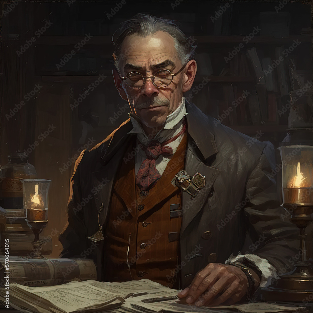 banker character portrait, rpg, fantasy avatar and token Generative AI ...