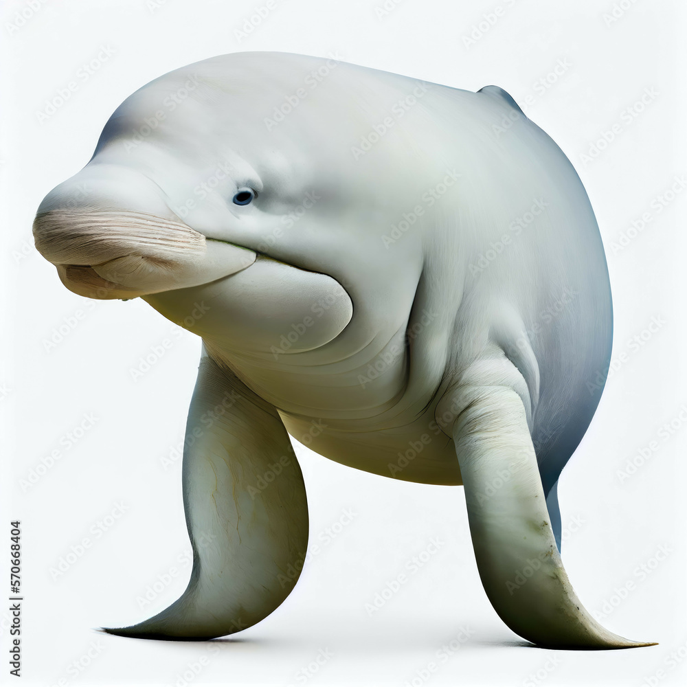 Beluga isolated on white background - Generative AI Stock Illustration ...